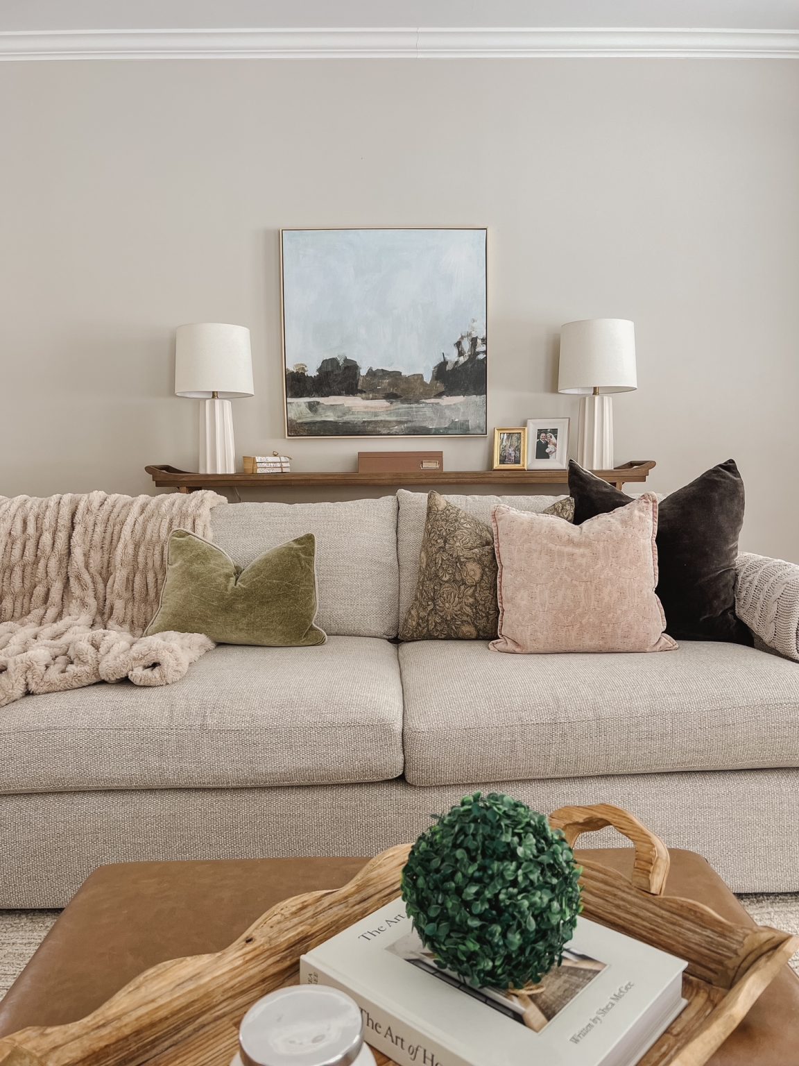 Family Room (featuring the Crate & Barrel Lounge Sectional and Pottery ...