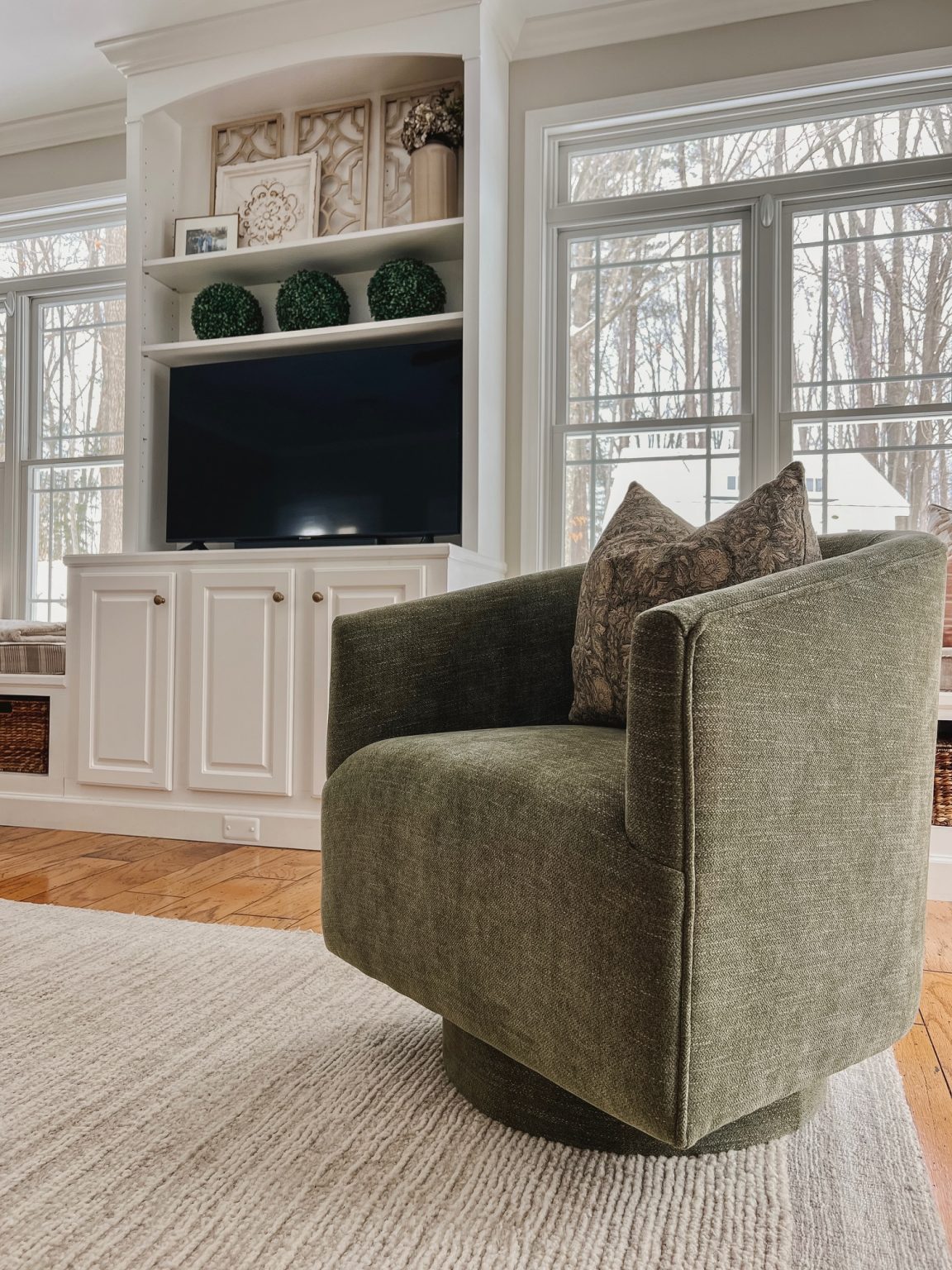 Family Room (featuring the Crate & Barrel Lounge Sectional and Pottery ...