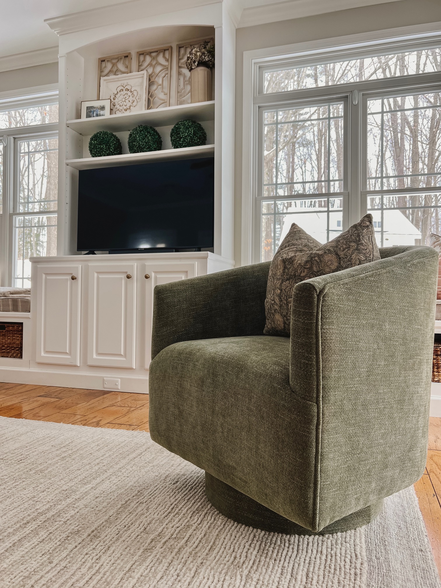 Family Room (featuring the Crate & Barrel Lounge Sectional and Pottery ...